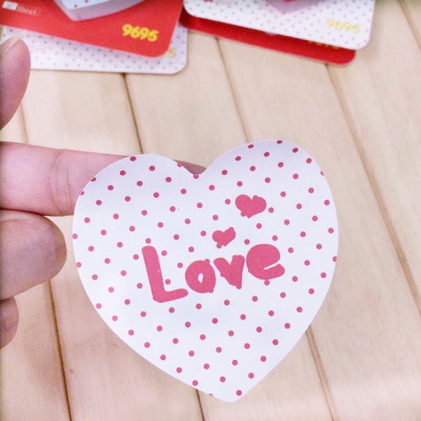 80 Sheets Red Love Heart Shape Cute Sticky Notes Novelty Sticky Note Pad