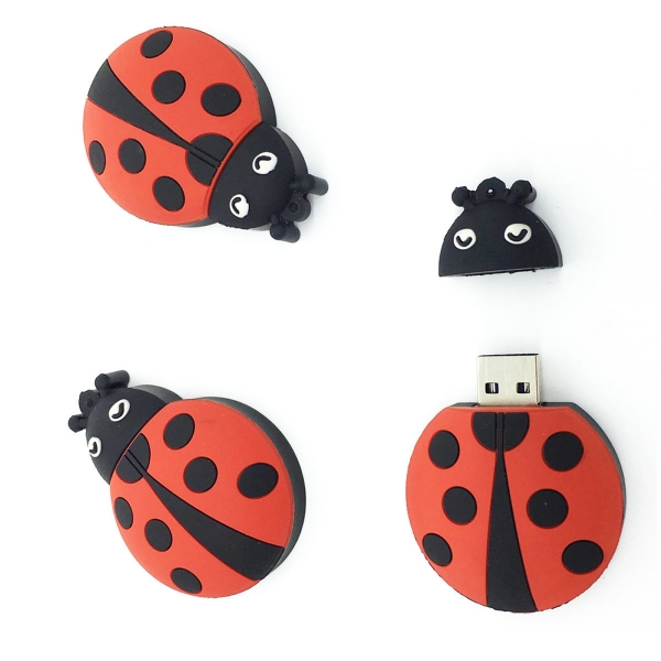 32Gb Red Ladybird USB Drive Memory Stick Flash Drive Novelty Gift