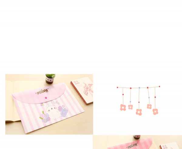Cute White Rabbit Fashion A4 Plastic Document Wallets File Folders ...