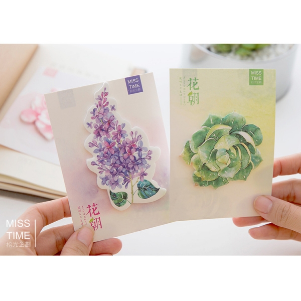 4pk Cute Large Flowers Novelty Floral Sticky Notes Pad Memo Index Page ...
