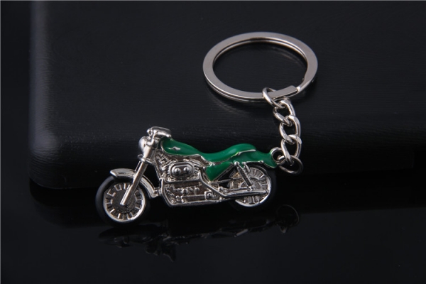 Cool Punk Motorbike Motorcycle Silver Keyrings Novelty Metal Key Chain