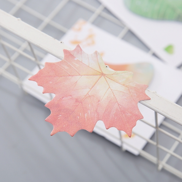 Cute Leaves Leaf Shaped Sticky Notes Novelty Sticky Note Pad Bookmark ...