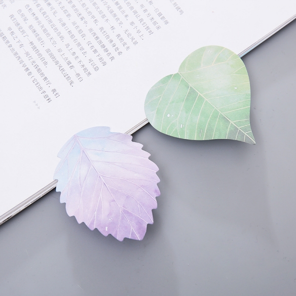 Cute Leaves Leaf Shaped Sticky Notes Novelty Sticky Note Pad Bookmark ...